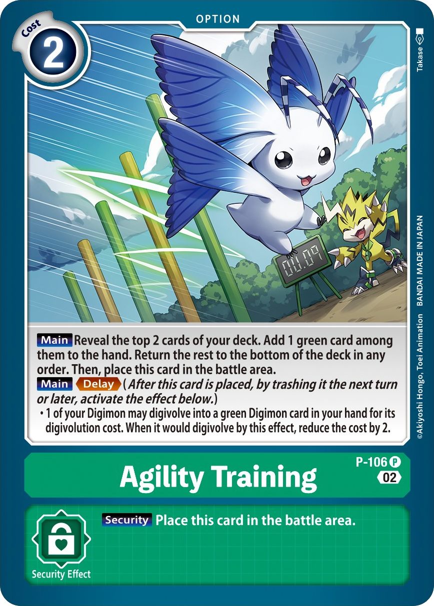 Digimon Card Game Single P-106 Agility Training [Blast Ace Box Topper ...