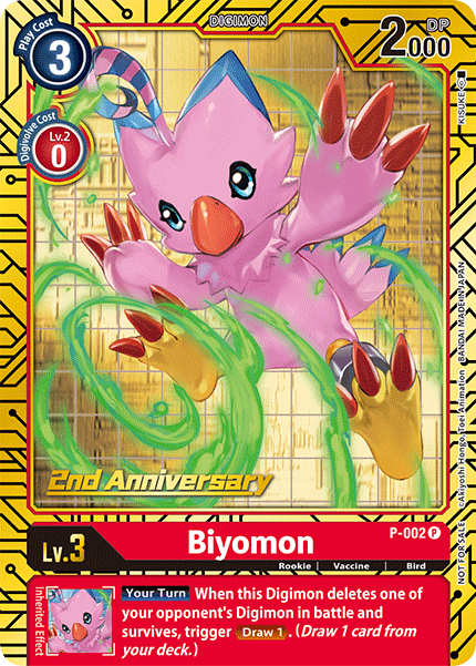 Digimon Card Game Single P-002 Biyomon (Alternate Art) [2nd Anniversary ...