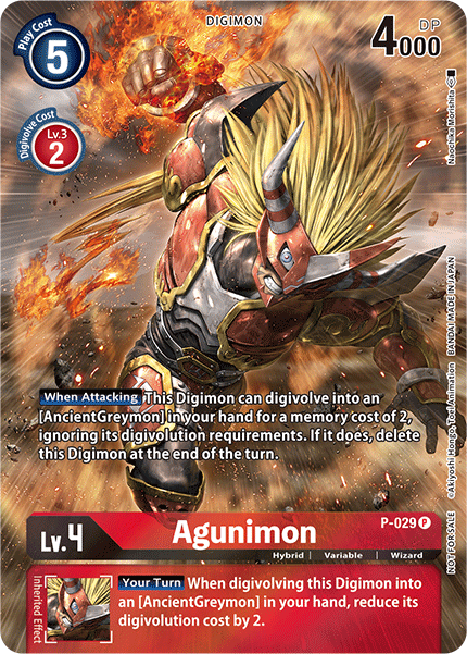 Digimon Card Game Single P-029 Agunimon (Alternate Art) [2nd ...