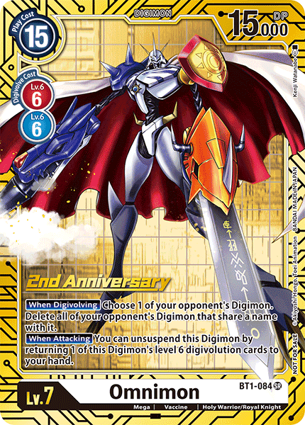 Digimon Card Game Single BT1-084SR Omnimon (Alternate Art) [2nd ...